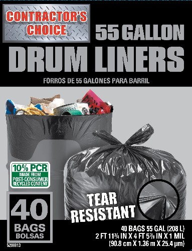 Contractors choice 55 gallon drum liners store